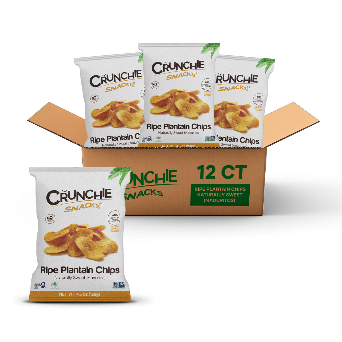 Crunchie Plantain Chips - Naturally Sweet (128g) X 12pcs – Crunchie Snacks